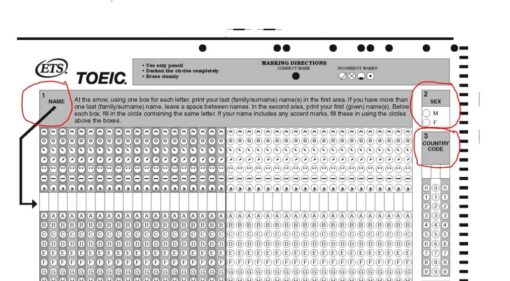 Answer sheet toeic và 13 mục thông tin bạn cần phải nắm rõ